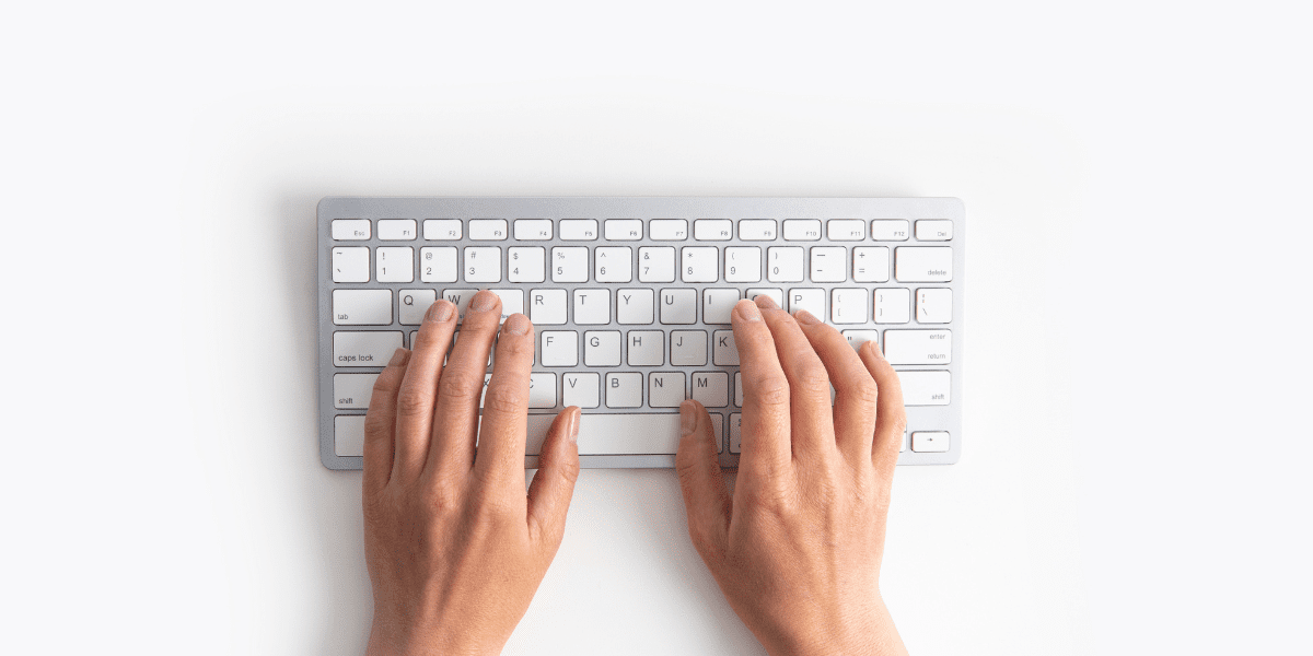 good typing hand posture